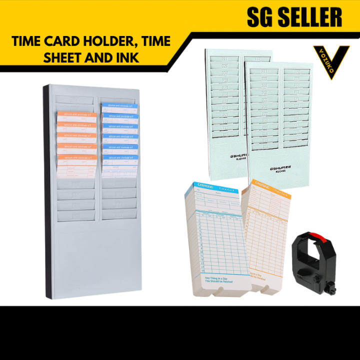 [SG SELLER] BUNDY CLOCK INK TIMECARD RECORDER TIMECARD HOLDER OFFICE ...