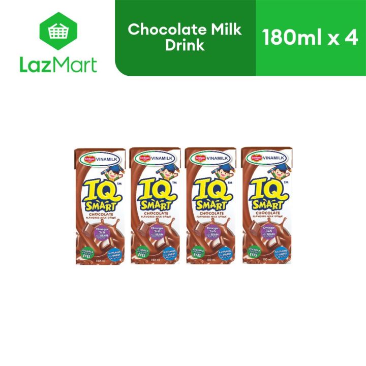 Del Monte Vinamilk IQ Smart Chocolate Flavored Milk Drink 180ml - Pack ...