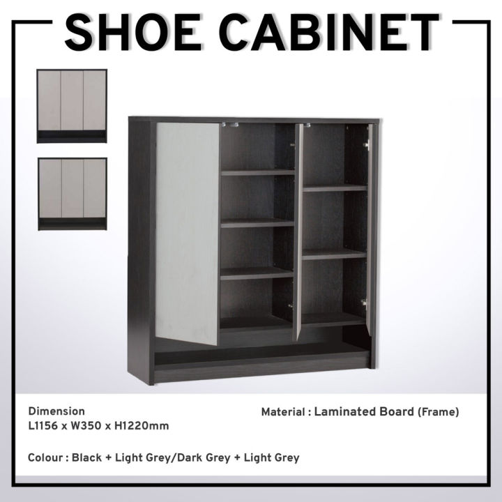 Shoe Cabinet Low Shoe Rack 2 Swing Door | Lazada