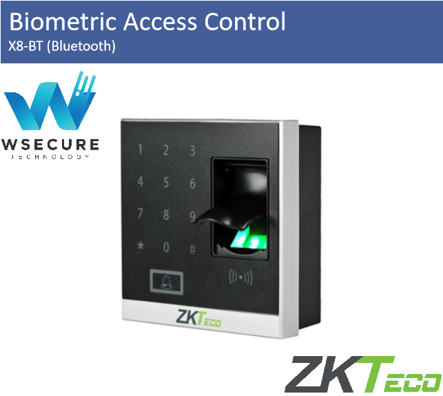 ZKTeco Bluetooth Access Control Fingerprint Device with RFID card reader (X8-BT ) | Lazada