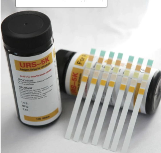 100 Pcs URS-5K Glucose pH Protein Ketone Blood Urine Test Strip Reagent ...