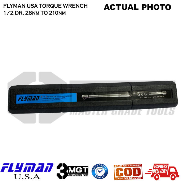 FLYMAN TORQUE WRENCH 1/2 DRIVE 28-210N.m MAXIMUM HEAVY DUTY | Lazada PH