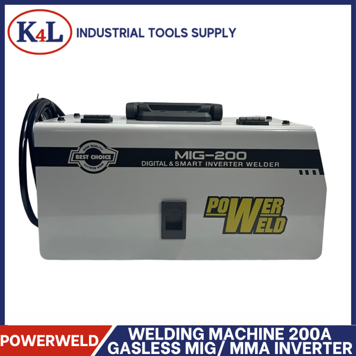 PowerWeld Digital & Smart Welding Machine 200 Amperes Gasless Mig/MMA ...