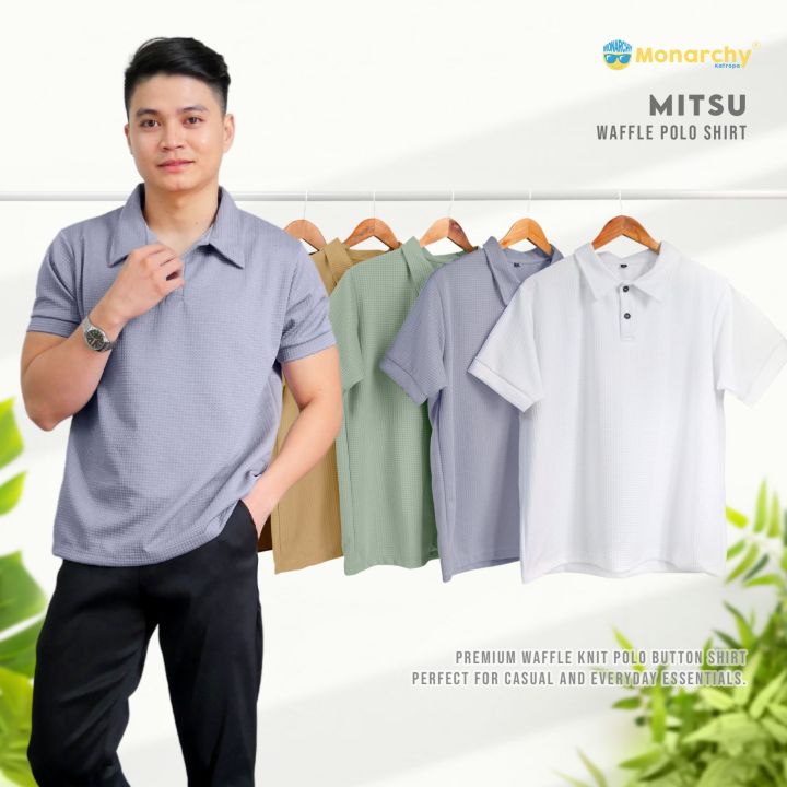 Monarchy Official MITSU Waffle Polo Shirt ( PREMIUM ) I High Quality ...