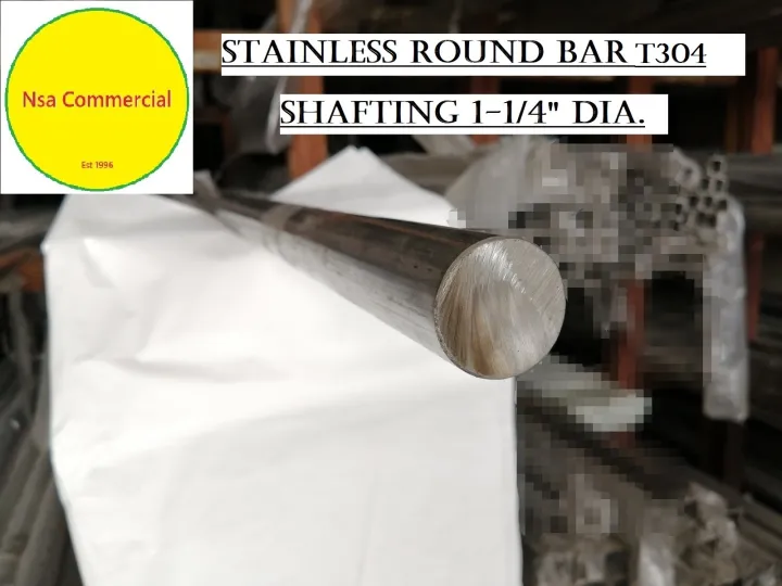 Stainless High Grade /T304 Round Bar Shafting 1-1/4" x 1 meter Length ...