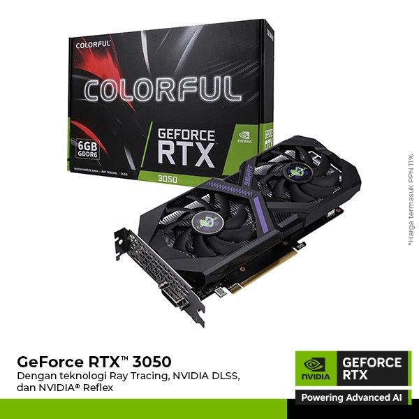 VGA Card Colorful GeForce RTX 3050 6GB V3-V - 6GB GDDR6 | Lazada Indonesia