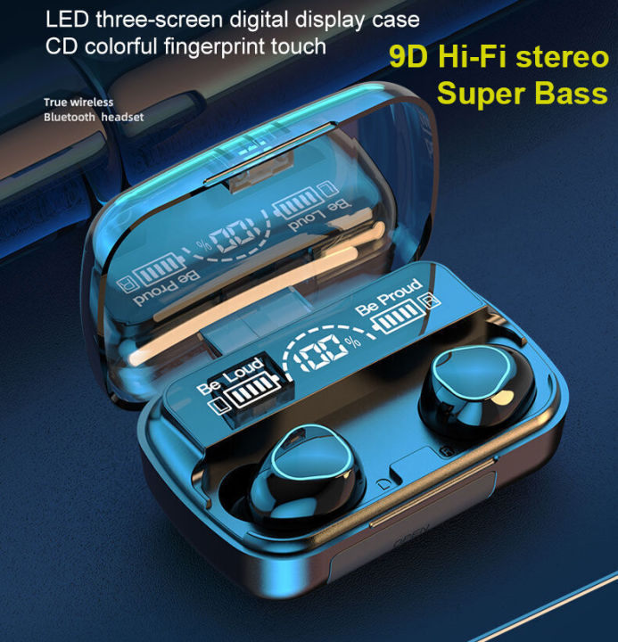 M10 Tws Earbud Bluetooth Earphone 9d Stereo Sports Waterproof Wireless