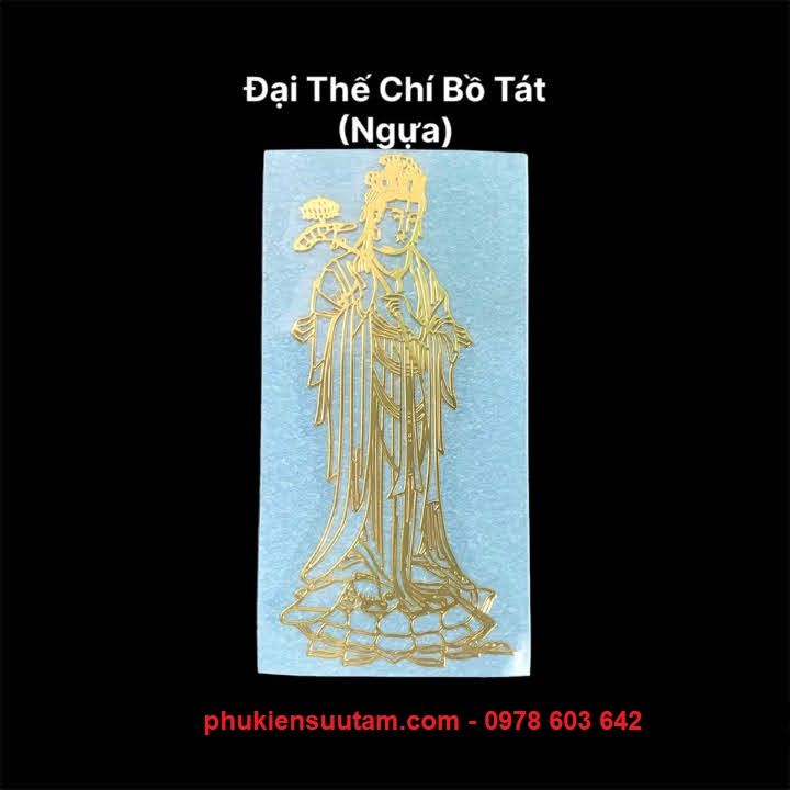 Miếng Dán Phật Đại Thế Chí Bồ Tát Cho Tuổi Ngọ, kích thước: 7 x 3.5 cm ...