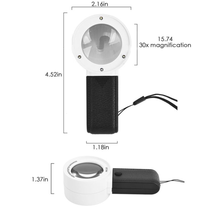 Professional Magnifying Glass Illuminated Magnifier with LED Light ...
