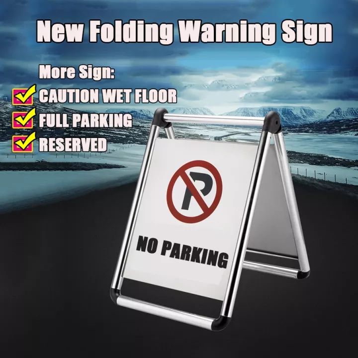 LBT-F Sign Caution Wet Floor Reserved Parking Sign Stainless Steel ...