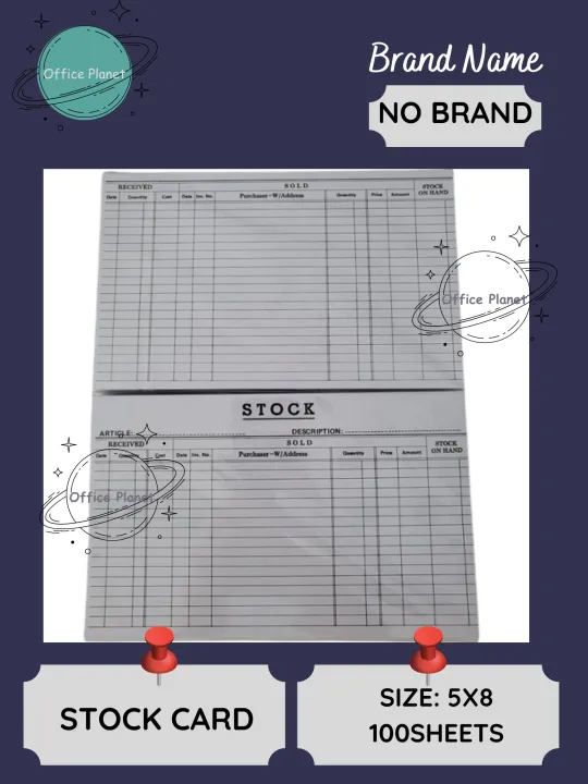STOCK CARD 5 X 8 100 PIECES PER PACK | Lazada PH