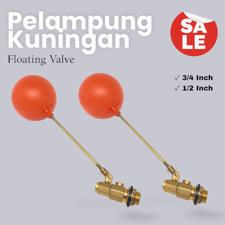 Pelampung Tangki Air 1/2 Inch | 3/4 Inci Kuningan l Floating Valve ...
