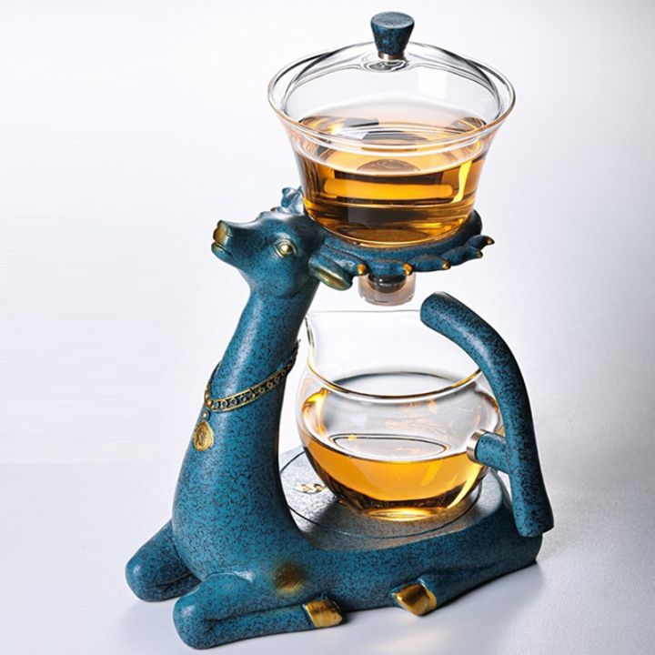 Deer Glass Teapot Turkish Drip Pot Infuser Tea Coffee Pot Heat ...