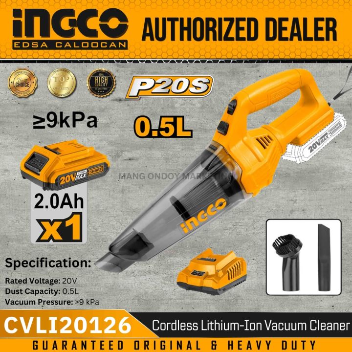 INGCO CVLI20126 P20S Cordless Lithium-Ion Vacuum Cleaner | Lazada PH