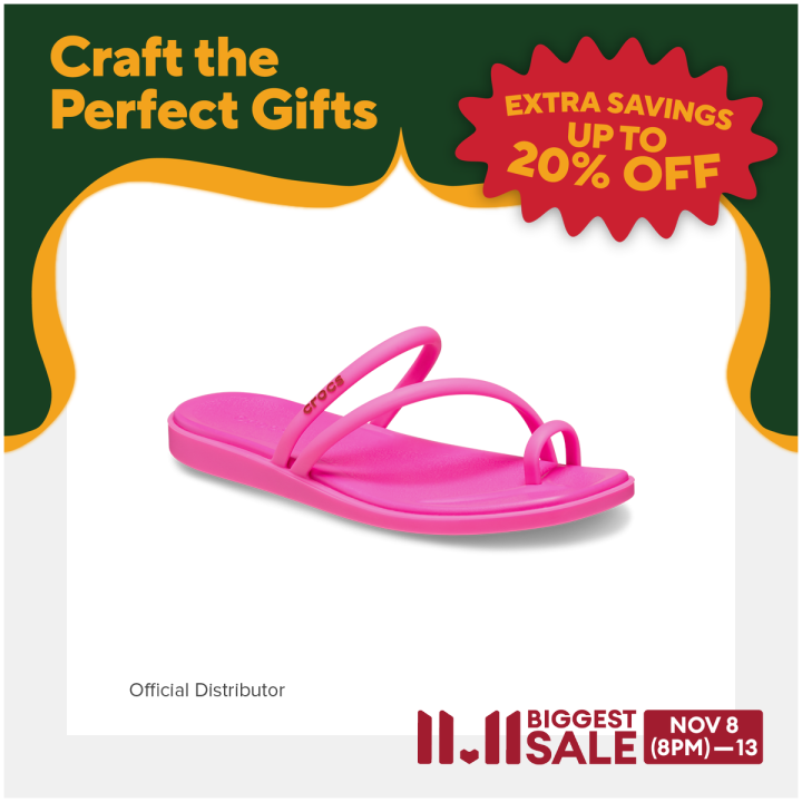 Crocs Women's Miami Toe Loop Sandal in Pink Crush | Lazada PH