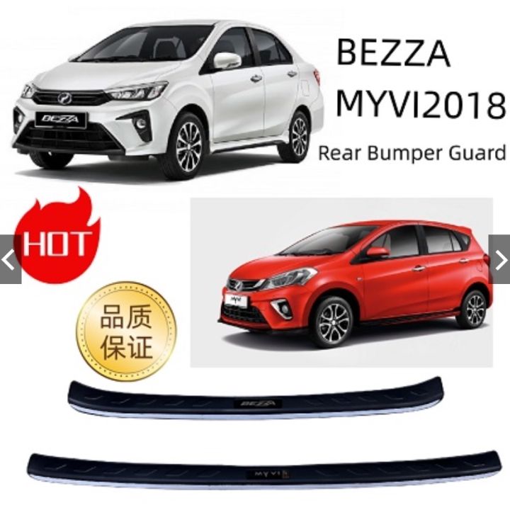 Perodua Myvi Bezza Rear Bumper Guard Rear Bumper Protector With Chrome ...