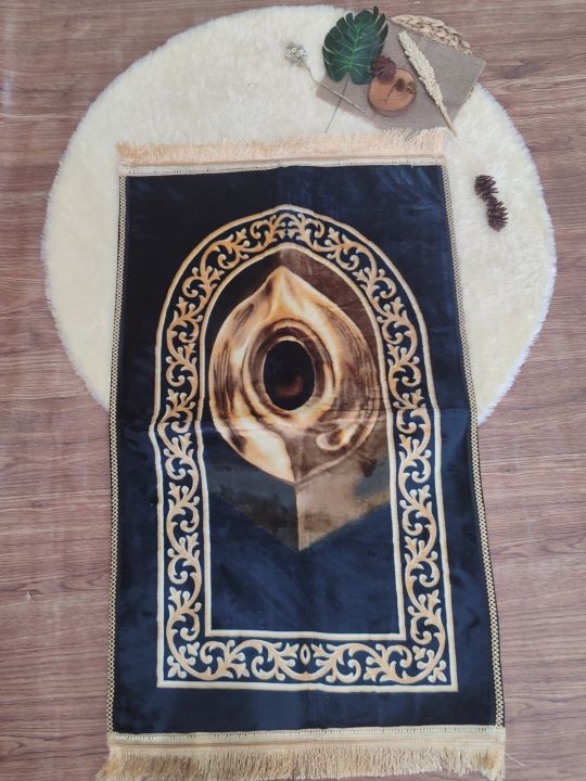 sejadah busa tembal rumbai kiswah ukuran 70x110 | Lazada Indonesia