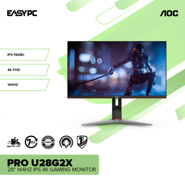 EasyPC | AOC PRO U28G2X 28 Inch 144Hz IPS 4K Gaming Monitor For PC ...