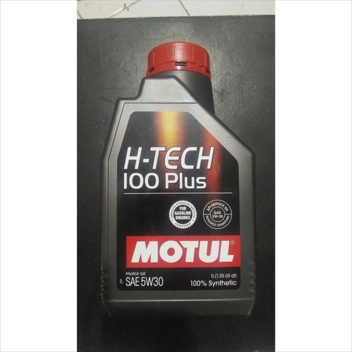 Oli Mesin Mobil Motul H-Tech 100 Plus 5W-30 1 Liter Original | Lazada ...