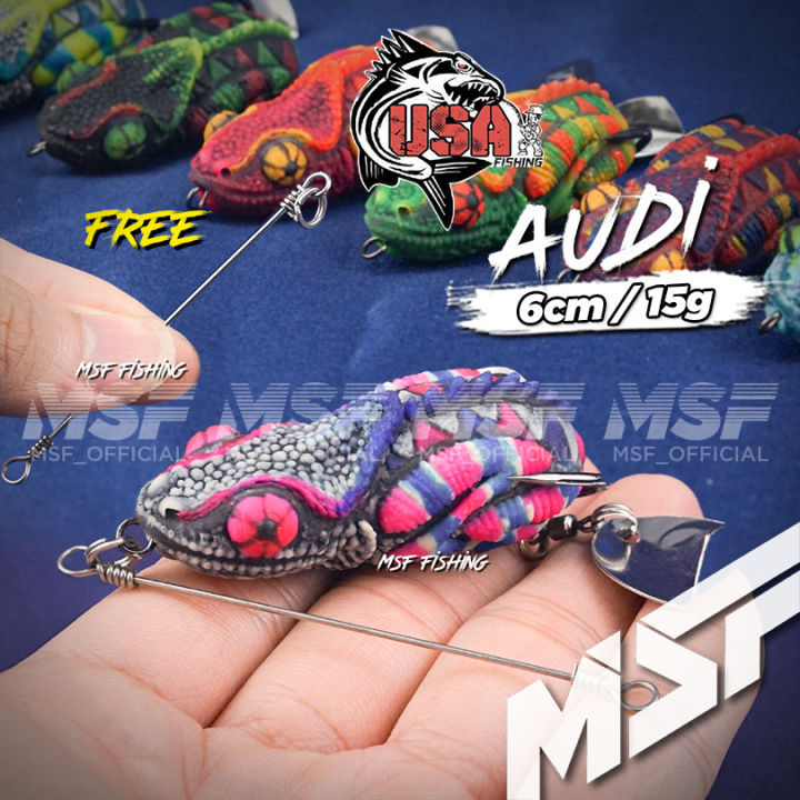 [MSF] USA Audi Soft Frog | 6cm 15g | Gewang Umpan Tiruan Katak Getah ...