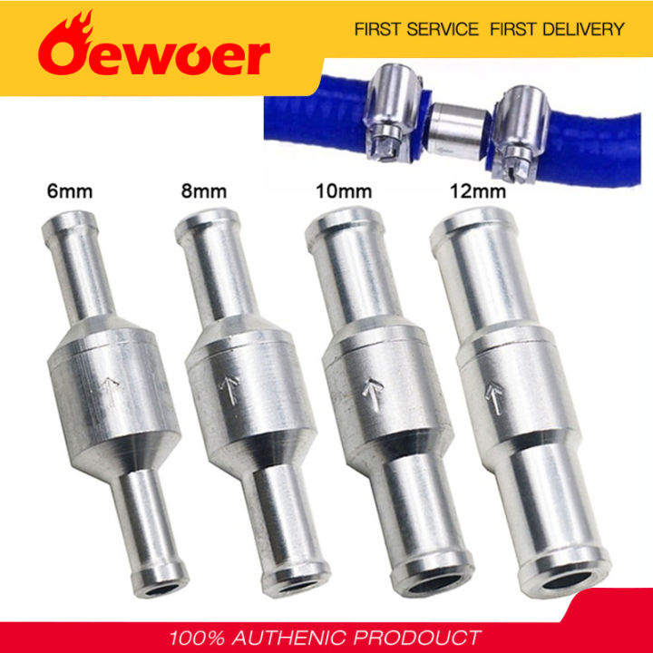 Oewoer Non Return Check One Way Valve 6/8/10/12mm Aluminium One-Way ...