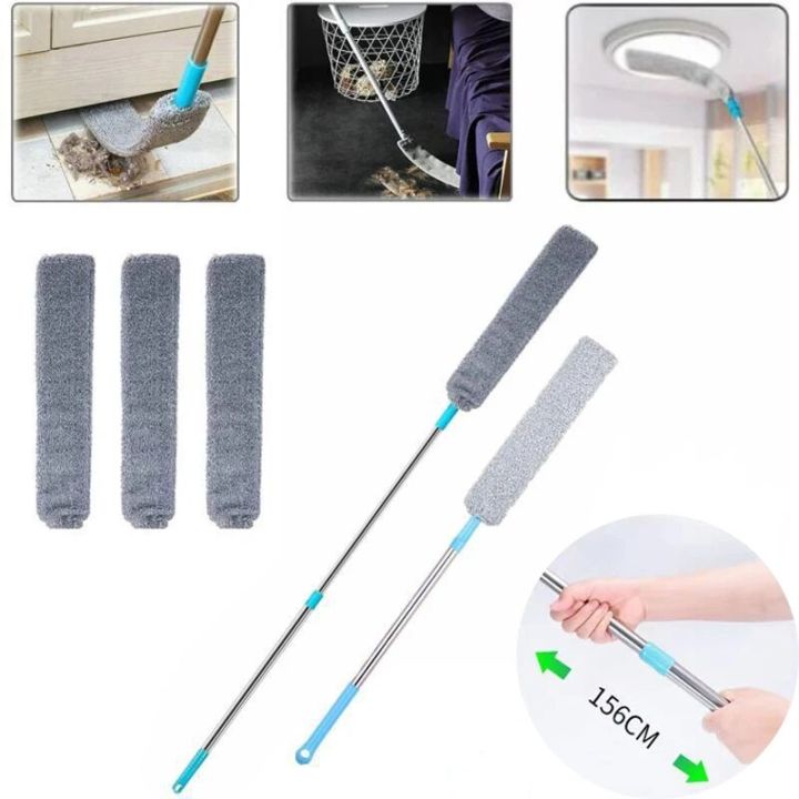 1 Set Extendable Telescopic Duster Gap Cleaning Brush Ceiling Lamp Dust Removal Long-Handle Mop ...