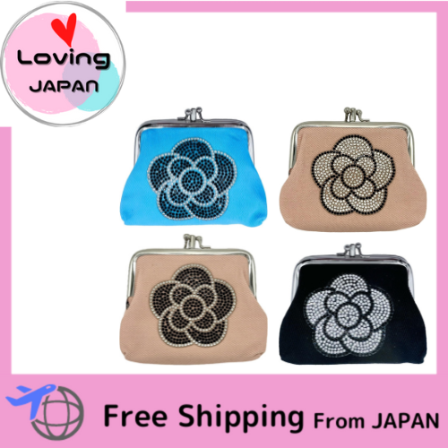 [Gamaguchi Mini Wallet] Glitter Stone Deco Stylish Cute Korean Mini ...