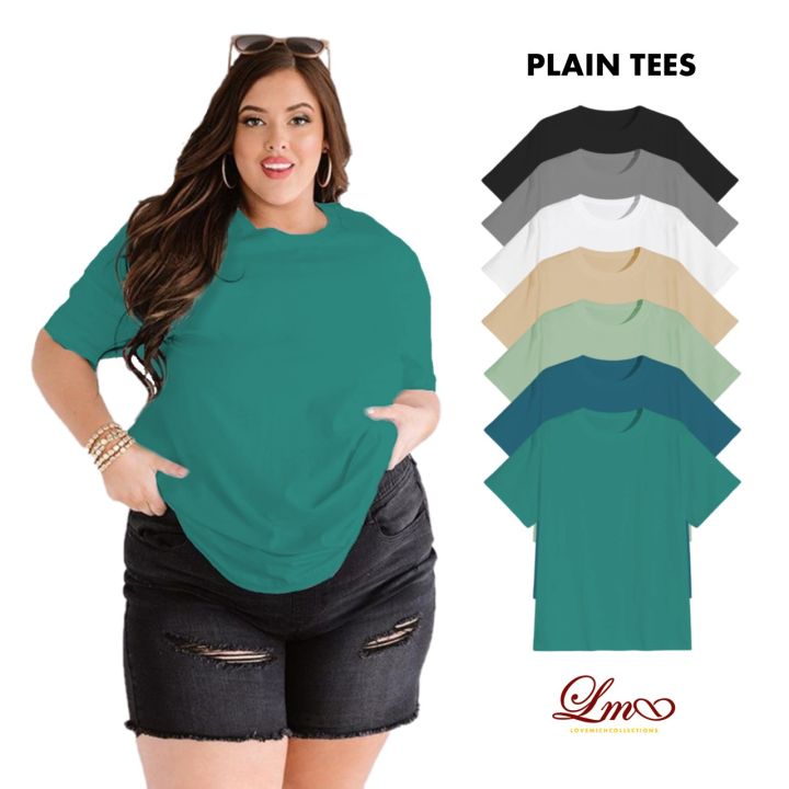 Plain Tees 5XL Basic Tops Transformative Teal Tshirt Women and Men ...