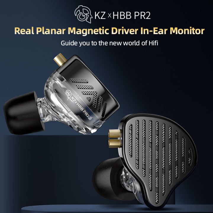 KZ X HBB PR2 HIFI Best In Ear Earphones Real Planar Magnetic Driver IEMs Metal Bass Headphones ...