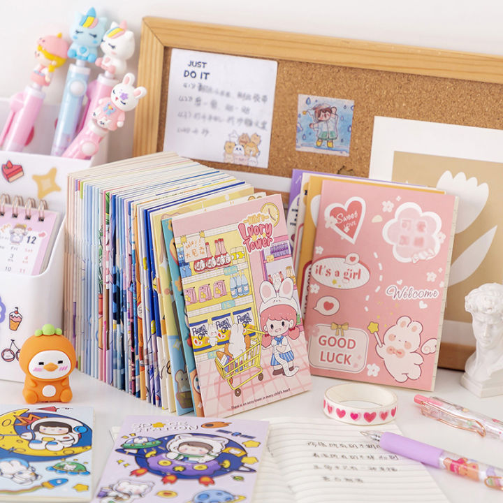 🔥chageey👍 Cute Cartoon Notebook Small Notebooks Learning Stationery ...