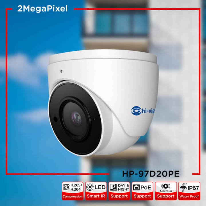 Hi-view กล้องวงจรปิด ระบบ IP Camera 2 ล้านพิกเซล มีไมค์ในตัว รุ่น HP-97D20PE | Lazada.co.th
