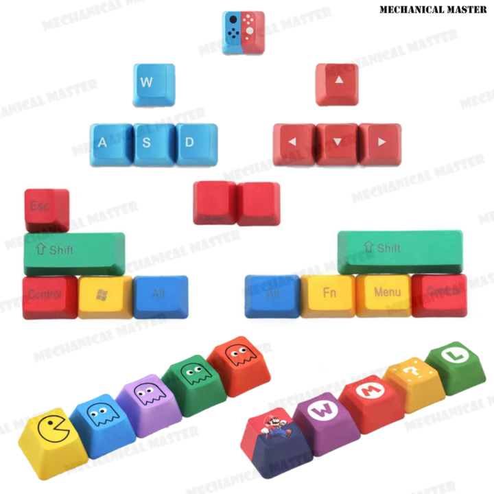 RGBY Mario Pacman Nintendo Switch Keycap For Mechanical Keyboard ...