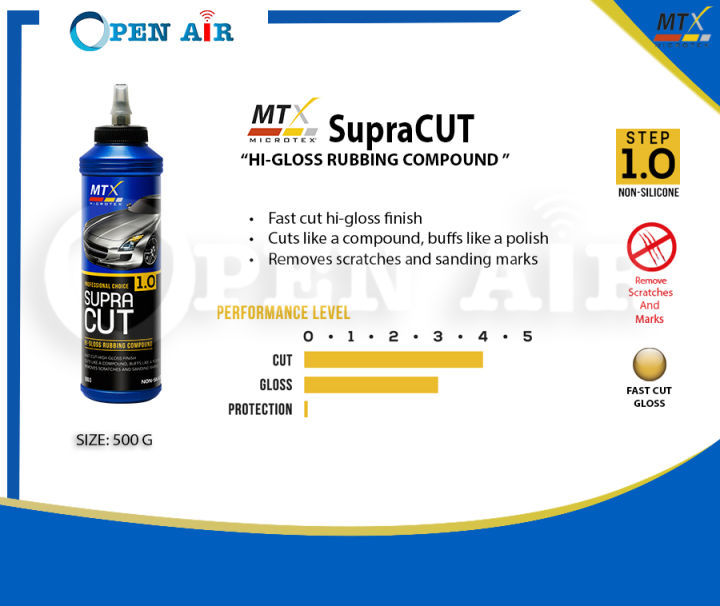 Microtex Step 1 Supra Cut 500G "Hi-Gloss Rubbing Compound" | Lazada PH