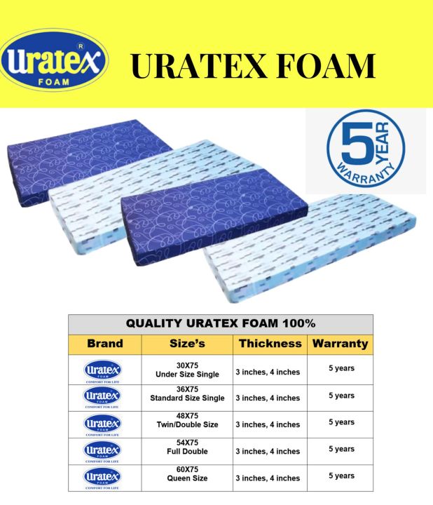 100% URATEX FOAM 3 INCHES ALL SIZES ARE AVAILABLE | Lazada PH