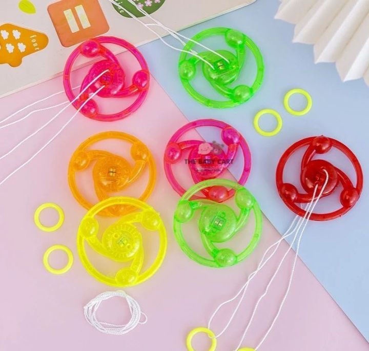 Luminous Flashing Hand Pull Rope Flywheel Whistle Creative Lighting ...