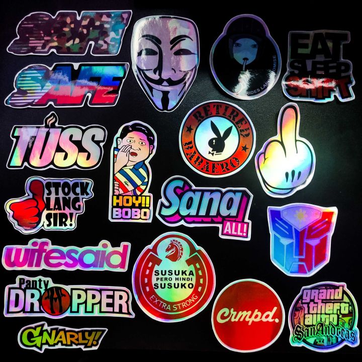 Hologram Stickers - Volume 10 Motorcycle Car Helmet Visor Decals Safe ...