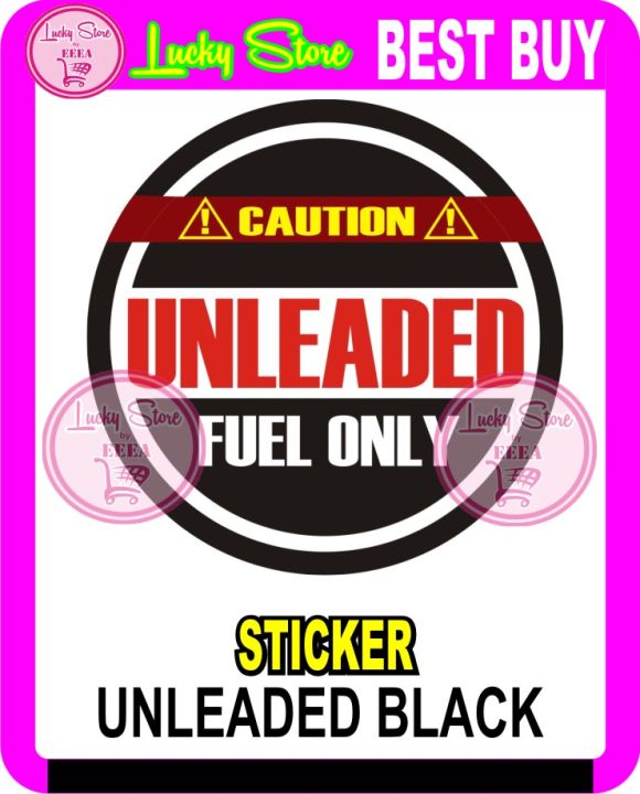 CAR STICKER DECALS UNLEADED FUEL ONLY BLACK | Lazada PH