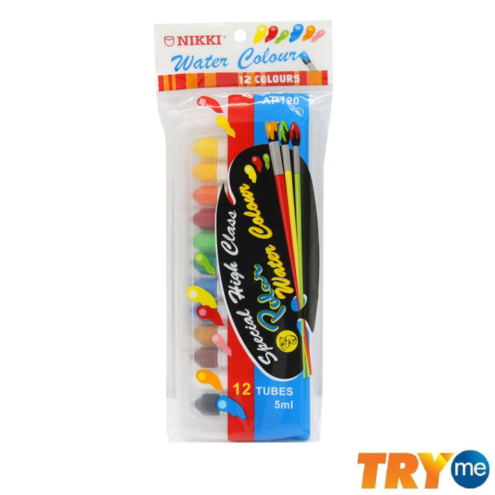 Nikki Watercolour AP120 (5ml x 12 colours) | Lazada