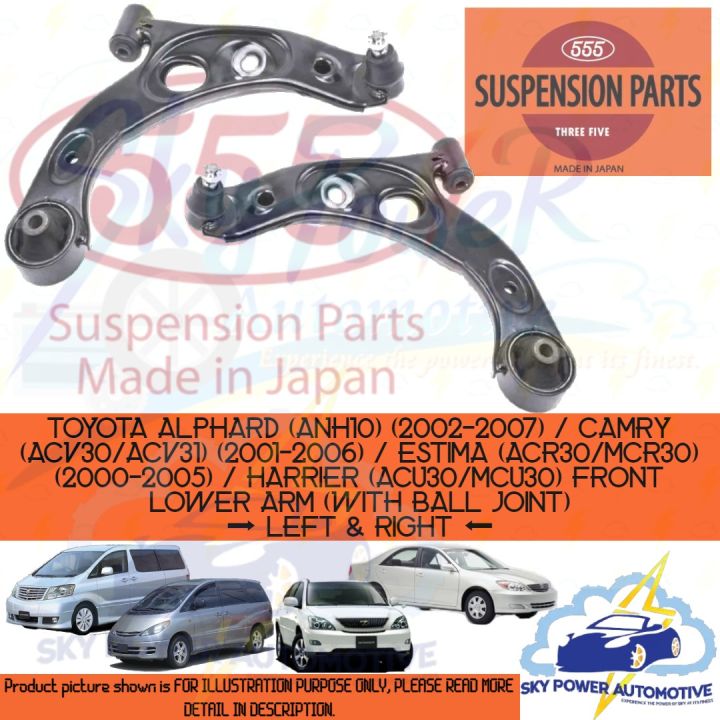 TOYOTA CAMRY ACV30 ACV31 ALPHARD ANH10 ESTIMA ACR30 MCR30 HARRIER ACU30 MCU30 555 BRAND LOWER ...