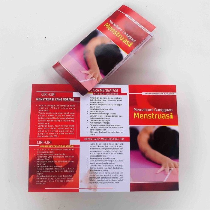 Media Promosi Kesehatan, Leaflet / Brosur Menstruasi Poster Kesehatan ...