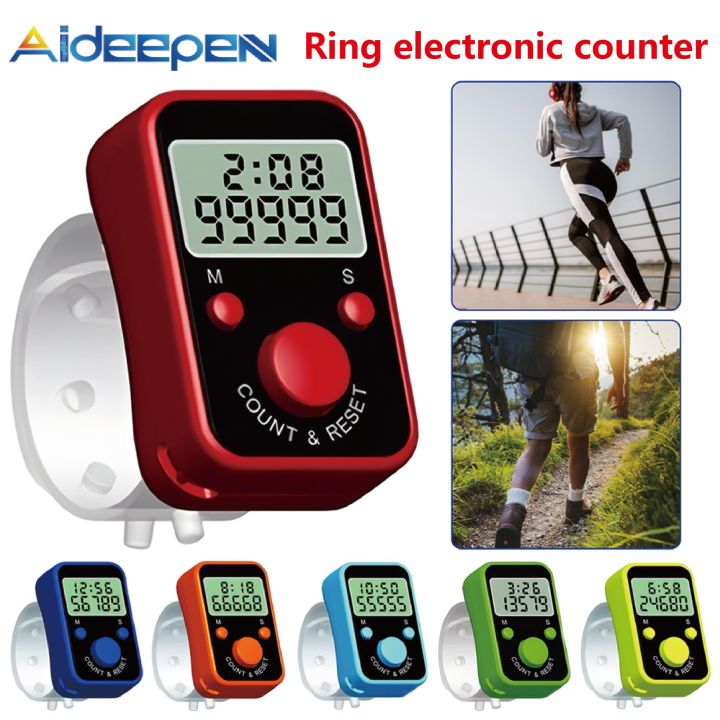 Aideepen Finger Counter With Time | Ring With Electronic Time Counter ...
