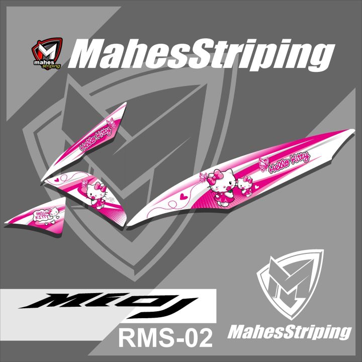 Sticker Stiker Striping Lis Variasi Motor Mio J Semi Full Desain Hello ...