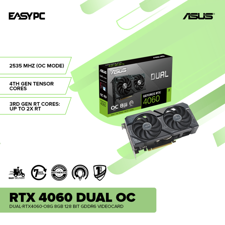 EasyPC | ASUS RTX 4060 Dual OC DUAL-RTX4060-O8G / RTX 4060 OC edition ...