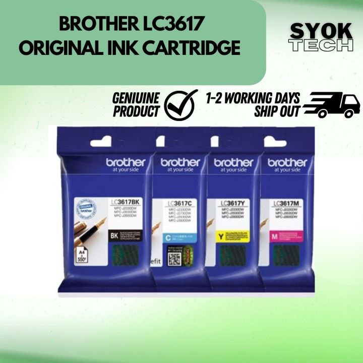 ==ORIGINAL== Brother LC3617 Black Cyan Magenta Yellow Ink | Lazada