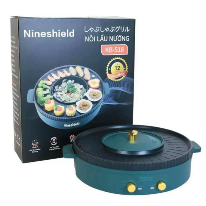 Nồi Lẩu Nướng Điện Đa Năng, bếp lẩu nướng đa năng Nineshield KB-518 ...