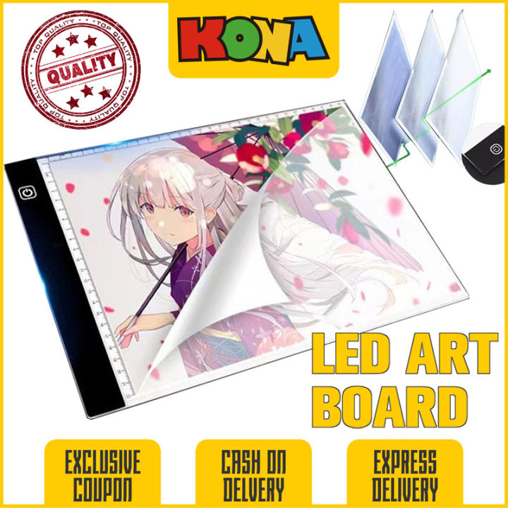 KONA Table Mat Artist Drawing Board Template Led Light Box Drawing ...