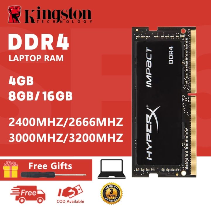 Kingston Hyperx Impact Laptop DDR4 RAM 4GB 8GB 16GB 2133Mhz 2400Mhz 2666Mhz 3200Mhz SOIDMM ...