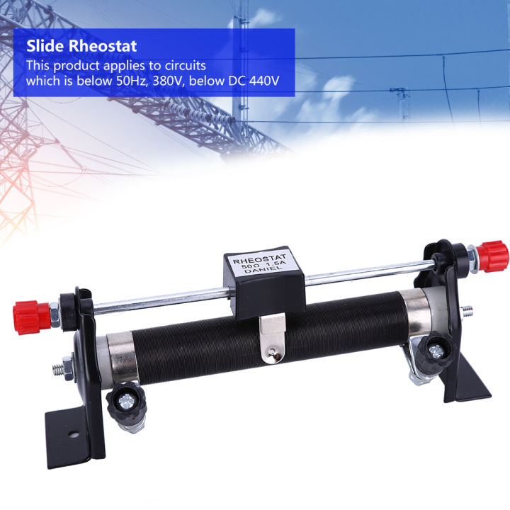 Sliding Rheostat 1.5A 50? Metal Physics Electrical Slide Rheostat ...