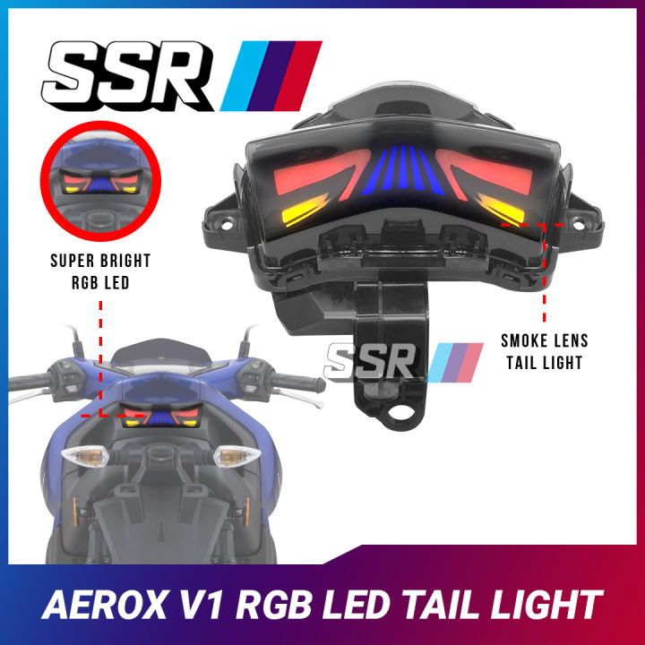 Aerox V1 RGB LED Tail Light Assy Flowing LED Plug and Play Original SSR ...