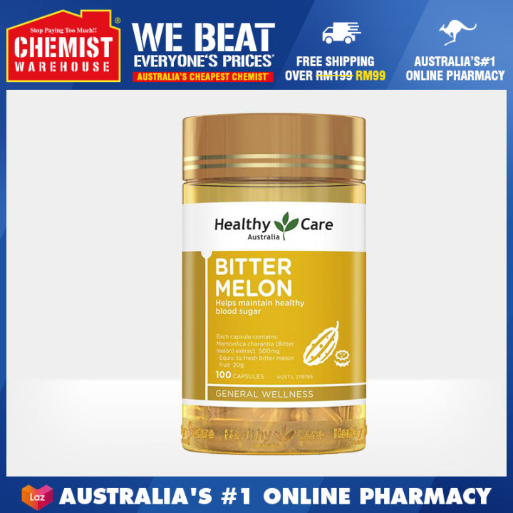 Healthy Care Bitter Melon 100 Capsules Maintain Healthy Blood Sugar ...